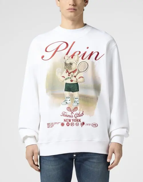 Philipp Plein Sweatshirt New York Tennis - Offwhite