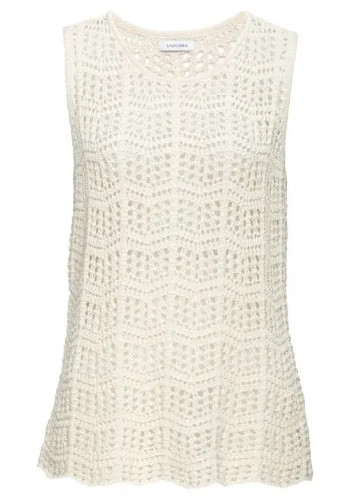 LASCANA Crochet Sleeveless Top