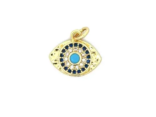 GEMINI JEWELRY Blue Evil Eye Charm Pendant
