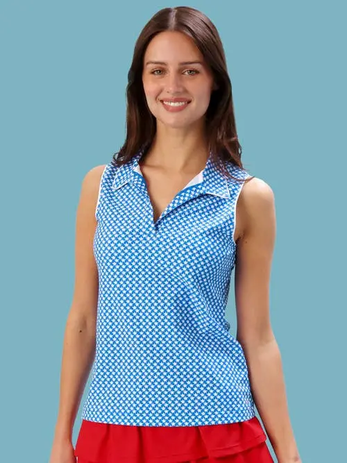 RUFFLEBUTTS Upf50+ Sleeveless Polo Active Top