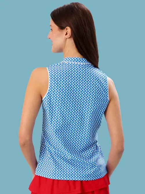 RUFFLEBUTTS Upf50+ Sleeveless Polo Active Top