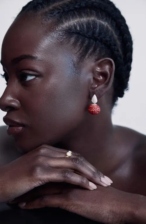 KELLERY Ombré Pavé Sphere Earrings