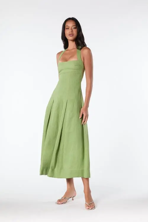 NICHOLAS Elisabeth Halter Neck Dress