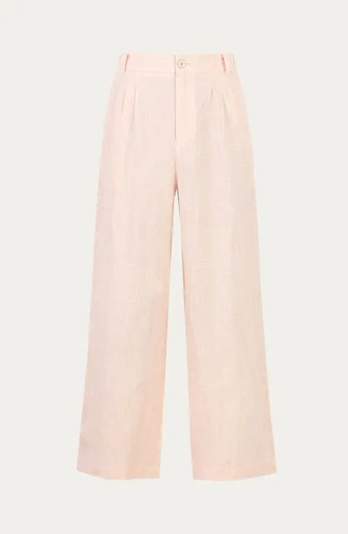 JUANA Hemp High Rise Tapered Leg Trousers - Light Peach
