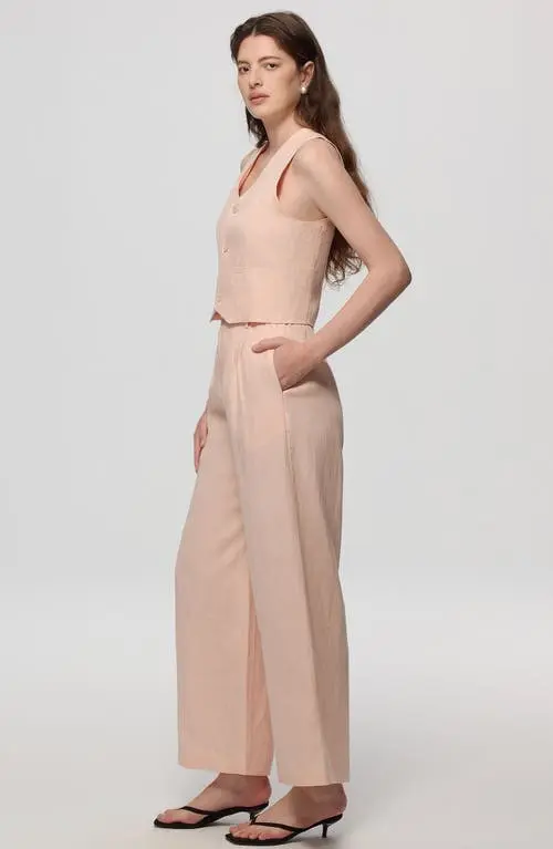 JUANA Hemp High Rise Tapered Leg Trousers - Light Peach