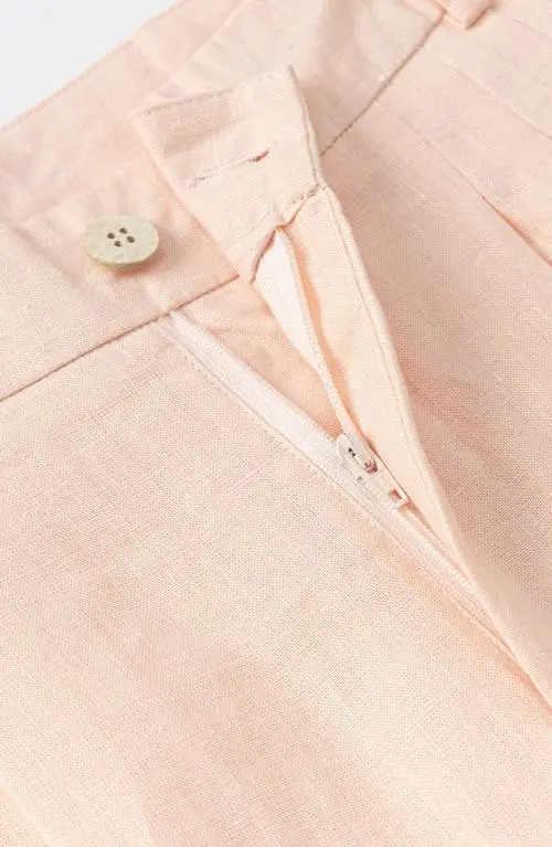JUANA Hemp High Rise Tapered Leg Trousers - Light Peach