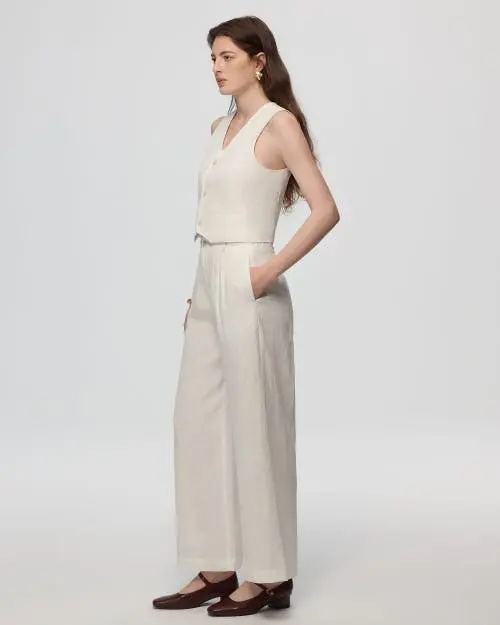 JUANA Hemp High Rise Pants - White