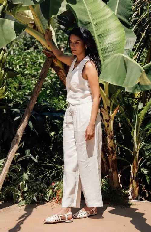 JUANA Hemp High Rise Pants - White