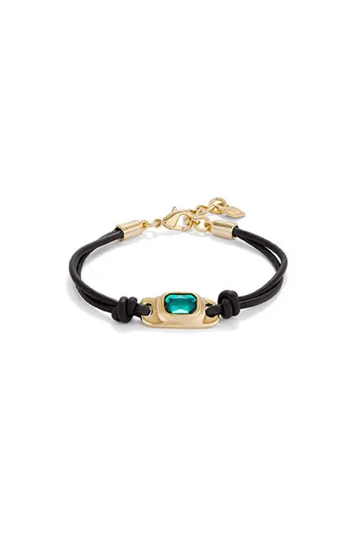 UNODE50 18k -plated Leather Bracelet - Gold