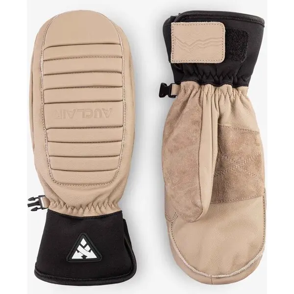 AUCLAIR Outseam Leather Mittens - Sand
