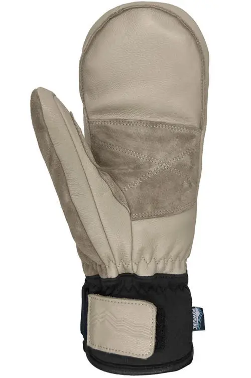 AUCLAIR Outseam Leather Mittens - Sand