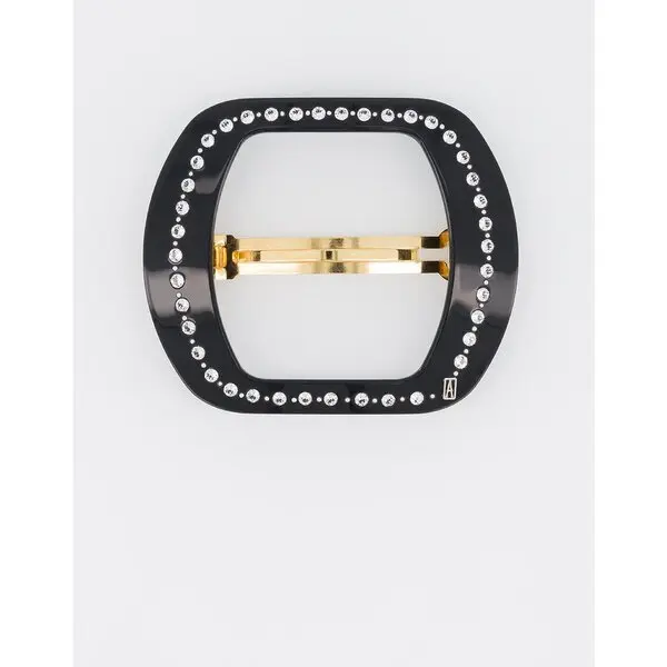 Alexandre De Paris Palais Royal Strass Acetate Barrette - Black
