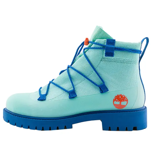 Timberland X Suzanne Oude Hengel Future73 Knit Inch Boot - Teal/blue/red