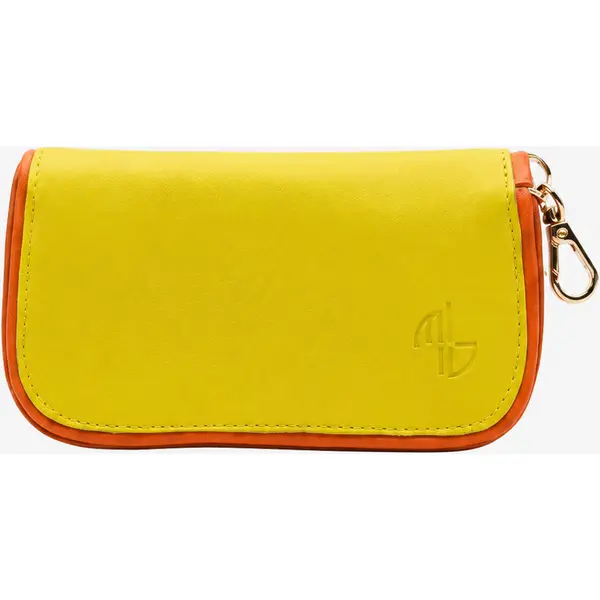 MINE BILGI Luni Leather Eyewear Case Bag Charm - Yellow