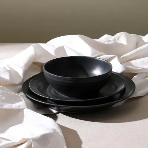 STONE + LAIN Orbit Stoneware 12-piece Dinnerware Set With Cereal Bowls