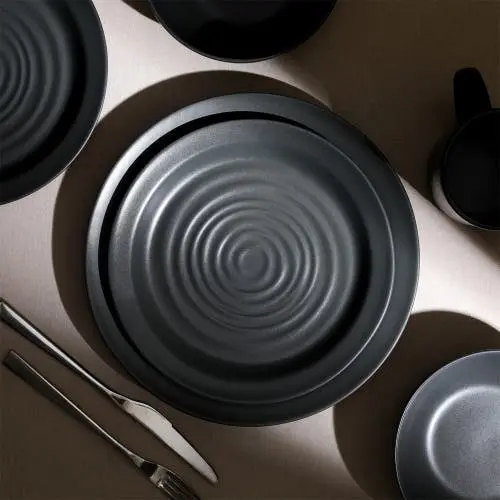 STONE + LAIN Orbit Stoneware 12-piece Dinnerware Set With Cereal Bowls