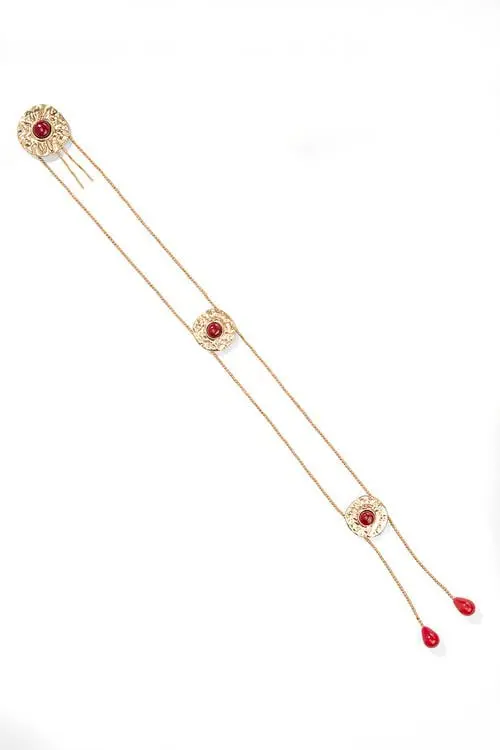 HAIR DRAMA CO. Scarlet Cascade Hair Chain - Gold