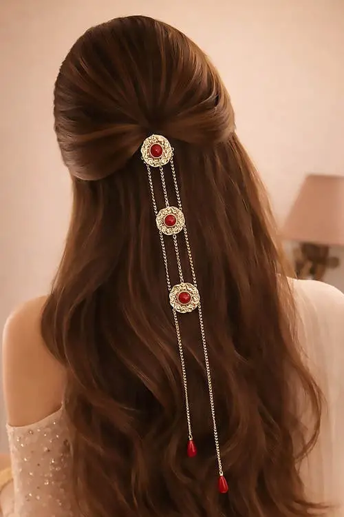 HAIR DRAMA CO. Scarlet Cascade Hair Chain