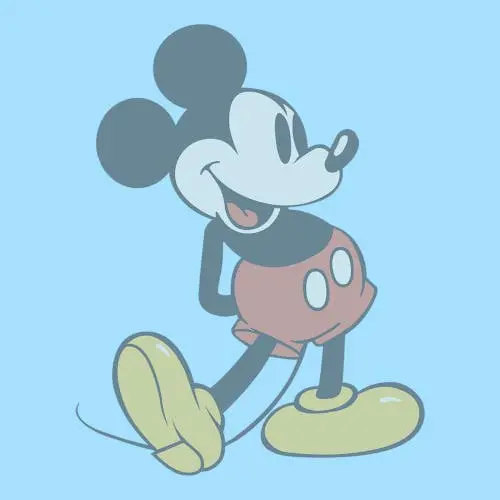 MICKEY & FRIENDS Giant Icon Graphic T-shirt - Light Blue