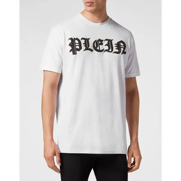 Philipp Plein T-shirt Round Neck Ss Gothic Plein - White