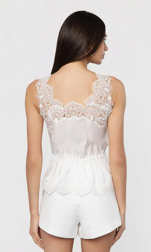 Generation Love Lennox Lace Combo Voile Top