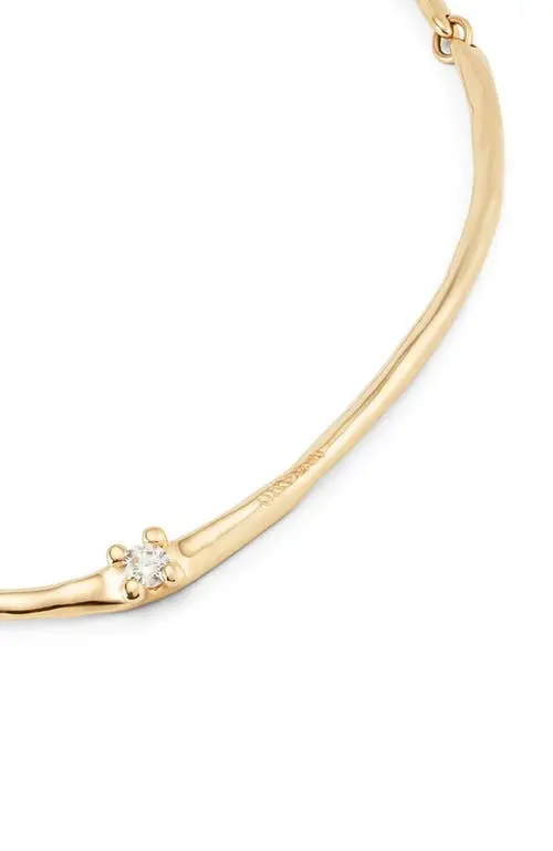UNODE50 Rigid Necklace With White Zircon