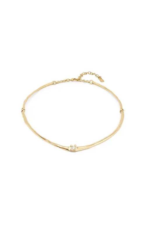 UNODE50 Rigid Necklace With White Zircon
