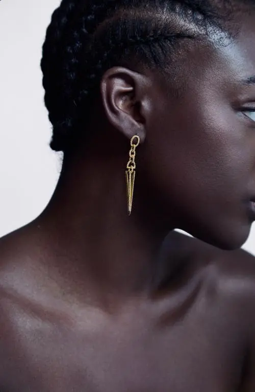 KELLERY Stiletto Linear Spike Drop Earrings