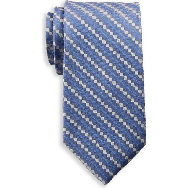 SYNRGY BY DXL Big & Tall Optical Geometric Tie - Silver