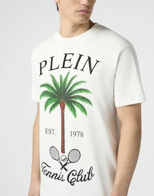 Philipp Plein Round Neck T-shirt Tennis Club Stones - Offwhite