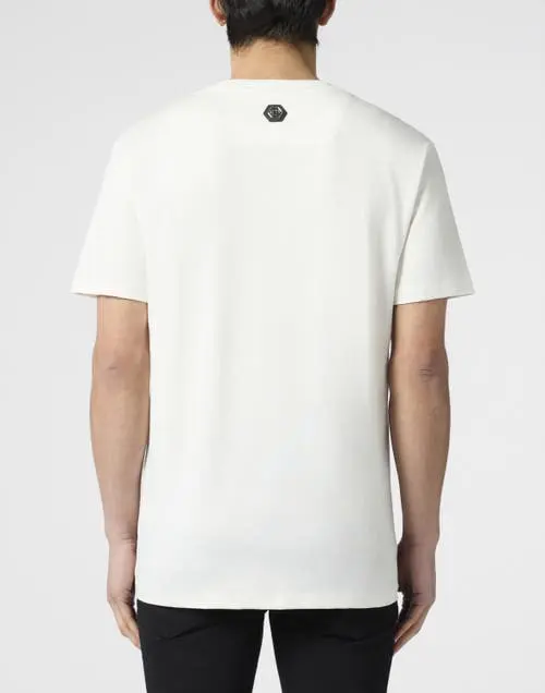 Philipp Plein Round Neck T-shirt Tennis Club Stones - Offwhite