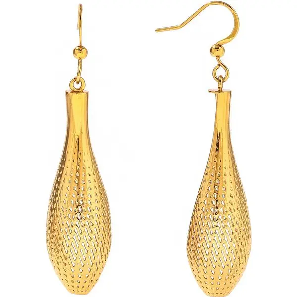 LAMINAR JEWELRY Flow Small Drop Earrings - Gold