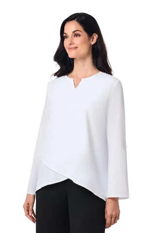 Coolibar Santa Barbara Tunic Top With Roll-up Sleeves - White