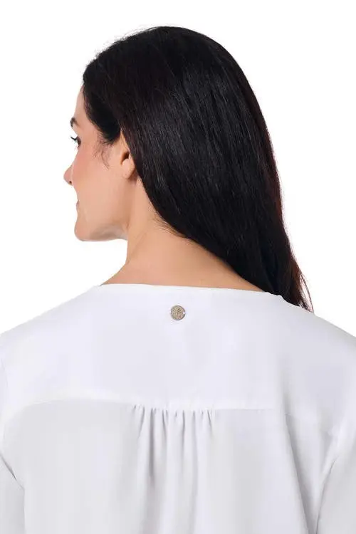 Coolibar Santa Barbara Tunic Top With Roll-up Sleeves - White