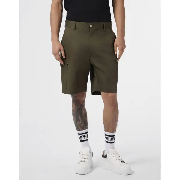Philipp Plein Cargo Shorts - Green