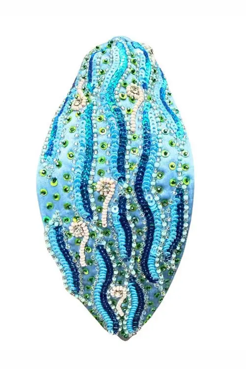 HAIR DRAMA CO. Ocean Breeze Sequin Knotted Headband