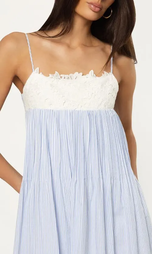 Generation Love Juniper Lace Combo Seersucker Dress