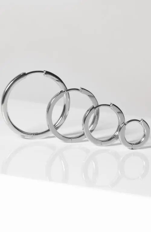 SIF JAKOBS JEWELLERY Ellera Pianura Hoop Earrings - Sterling Silver