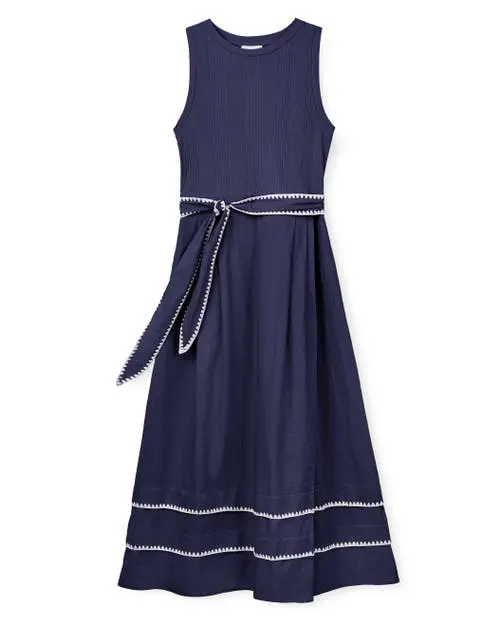 CARTOLINA Isadora Midi Dress - Midnight Blue
