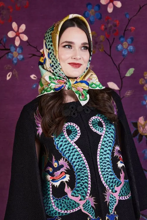 SKYLENCE Wendy Morrison X Talisman Dragon Silk Scarf