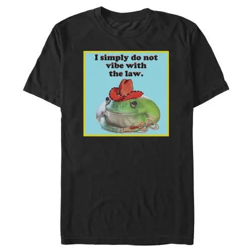 LOST GODS Hat Frog No Law Vibe Graphic T-shirt