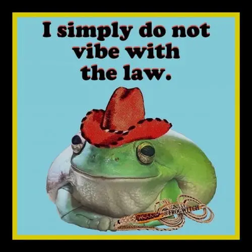 LOST GODS Hat Frog No Law Vibe Graphic T-shirt