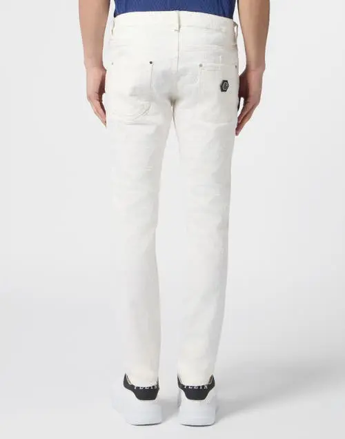 Philipp Plein Super Straight Cut Jeans Embroidery Monogram