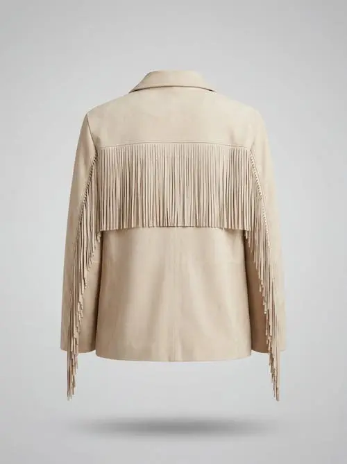 MINE BILGI Calypso Fringe Suede Leather Jacket