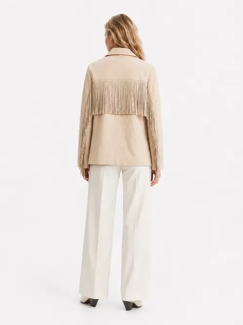MINE BILGI Calypso Fringe Suede Leather Jacket