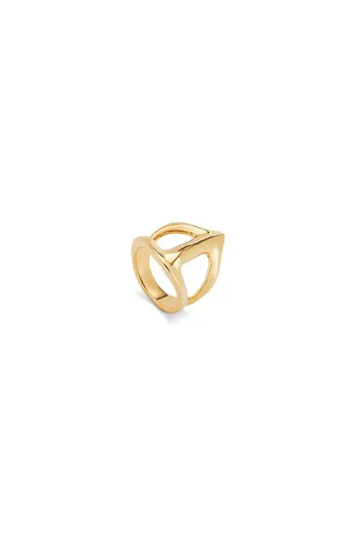UNODE50 18k -plated Manta Ray Ring - Gold