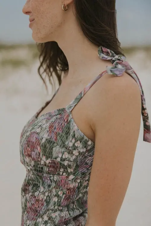 Geode Swimwear Lotus Smocked One Piece Swimsuit