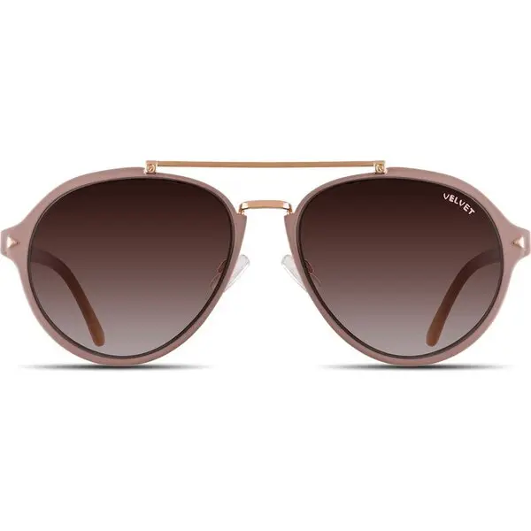 VELVET EYEWEAR Jesse Aviator Sunglasses - Mauve
