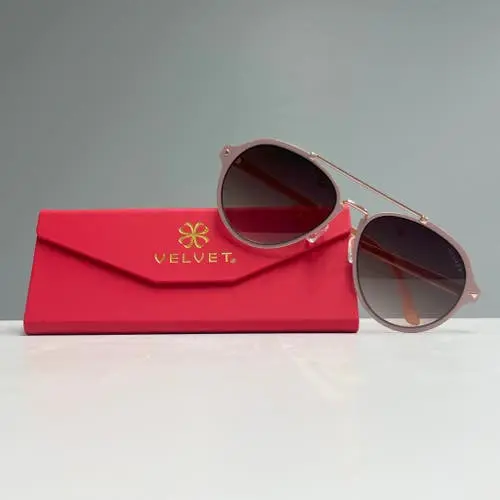 VELVET EYEWEAR Jesse Aviator Sunglasses - Mauve