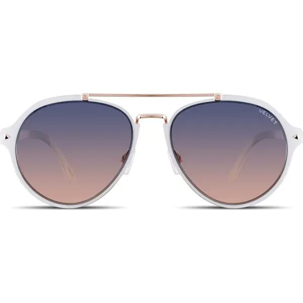 VELVET EYEWEAR Jesse Sunglass - White